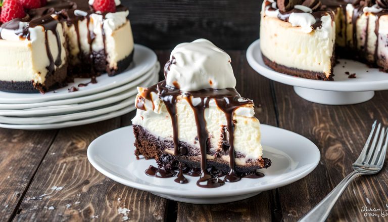 Hot Fudge Sundae Brownie Cheesecake – yummydishes